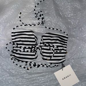 arakii | Swim | Arakii Strappy Top In Whiteblack | Poshmark